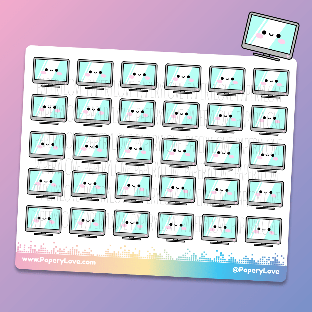 Planner Stickers | Monitor - PaperyLove