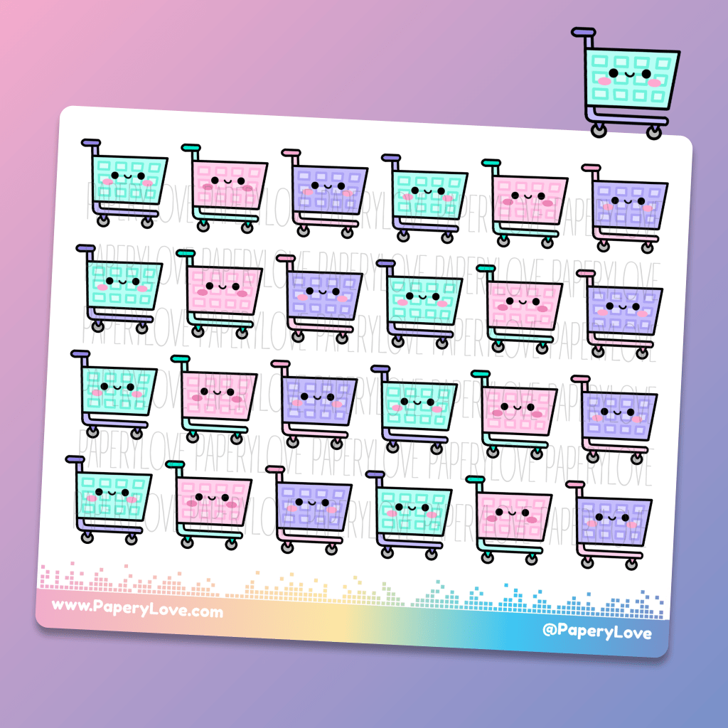 Planner Stickers | Shopping Cart - PaperyLove