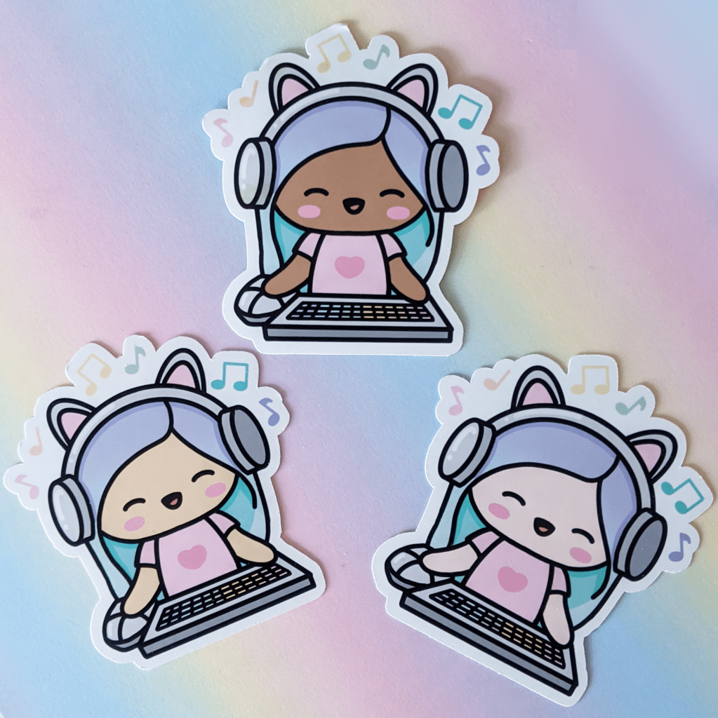 Sticker Die Cut | Music Chibi - PaperyLove