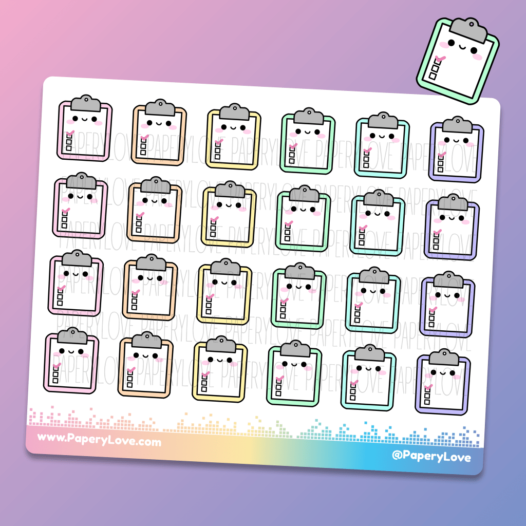 Planner Stickers | Clipboard - PaperyLove