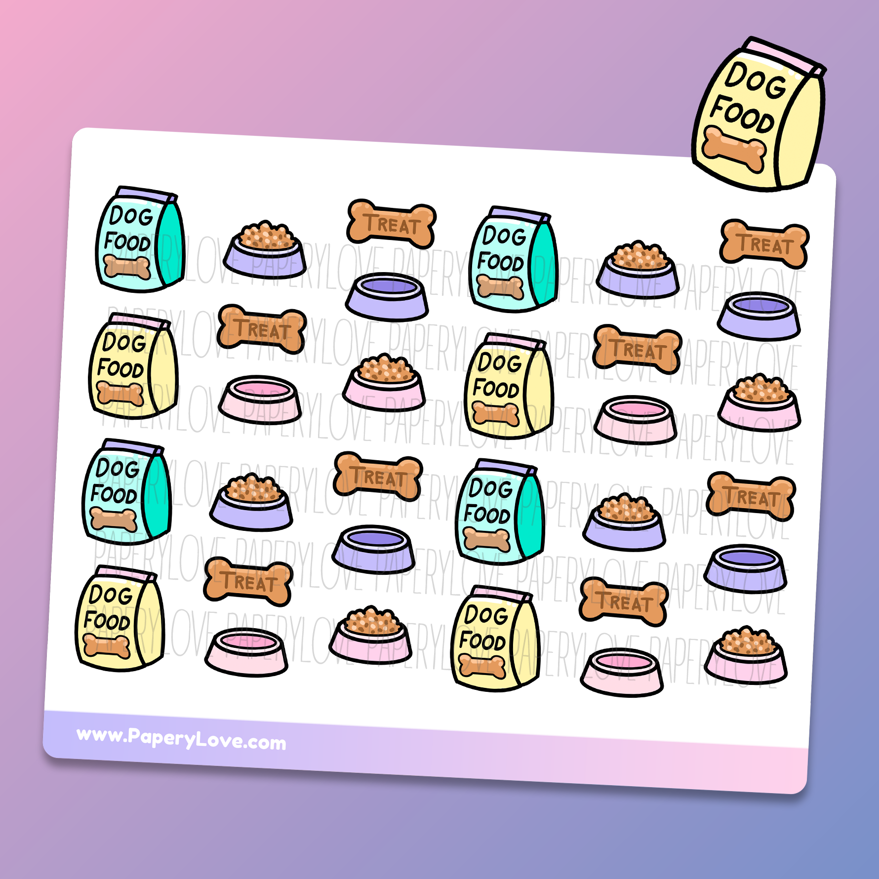 Planner Stickers | Dog Food - PaperyLove