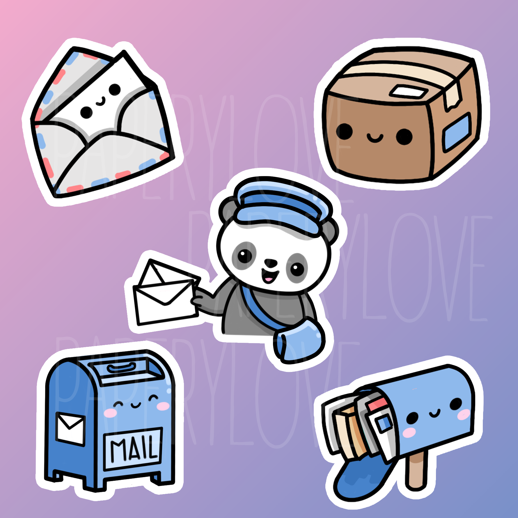 Sticker Die Cut | Mr. Mailman and Friends - PaperyLove