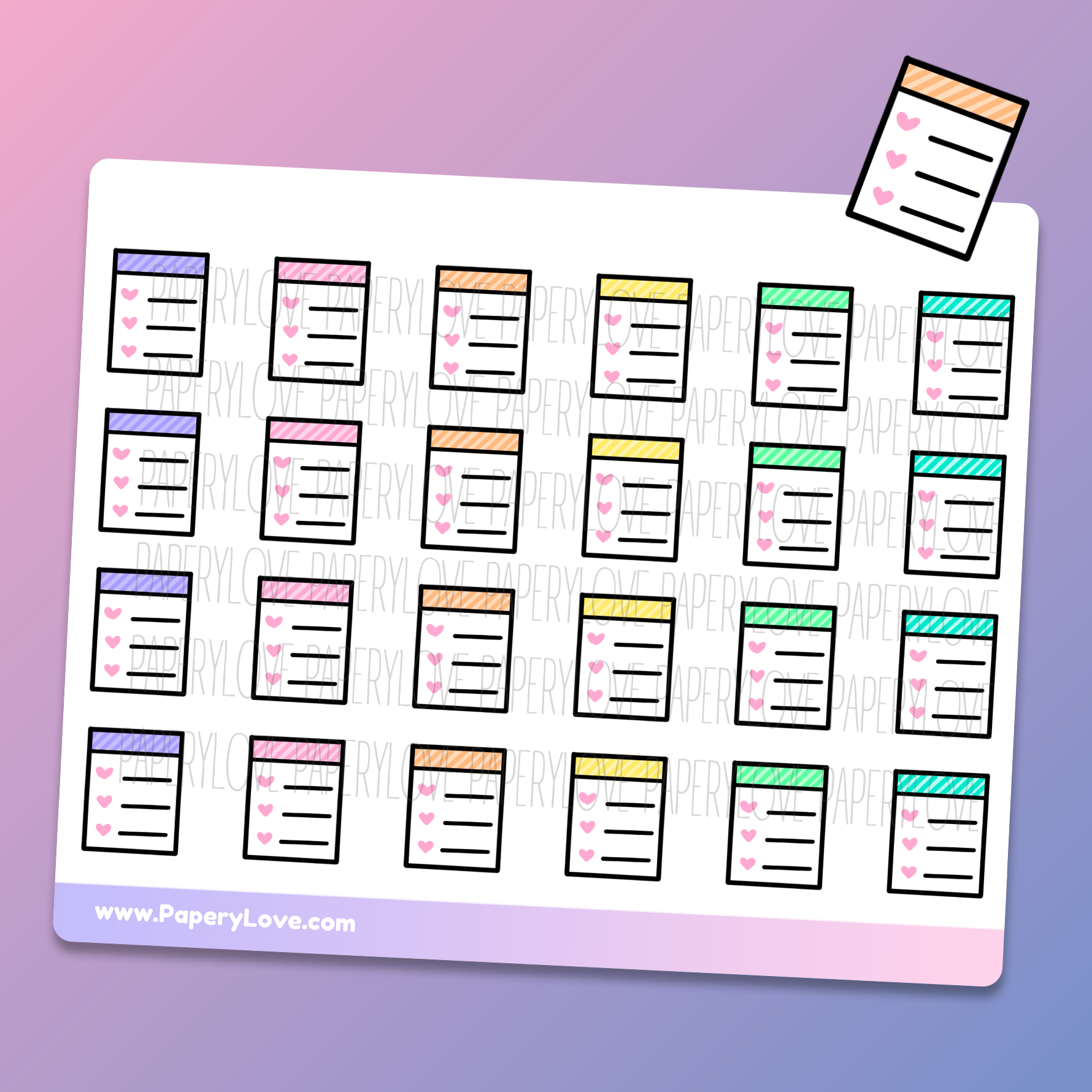 Planner Stickers | Notepad Stickers - PaperyLove