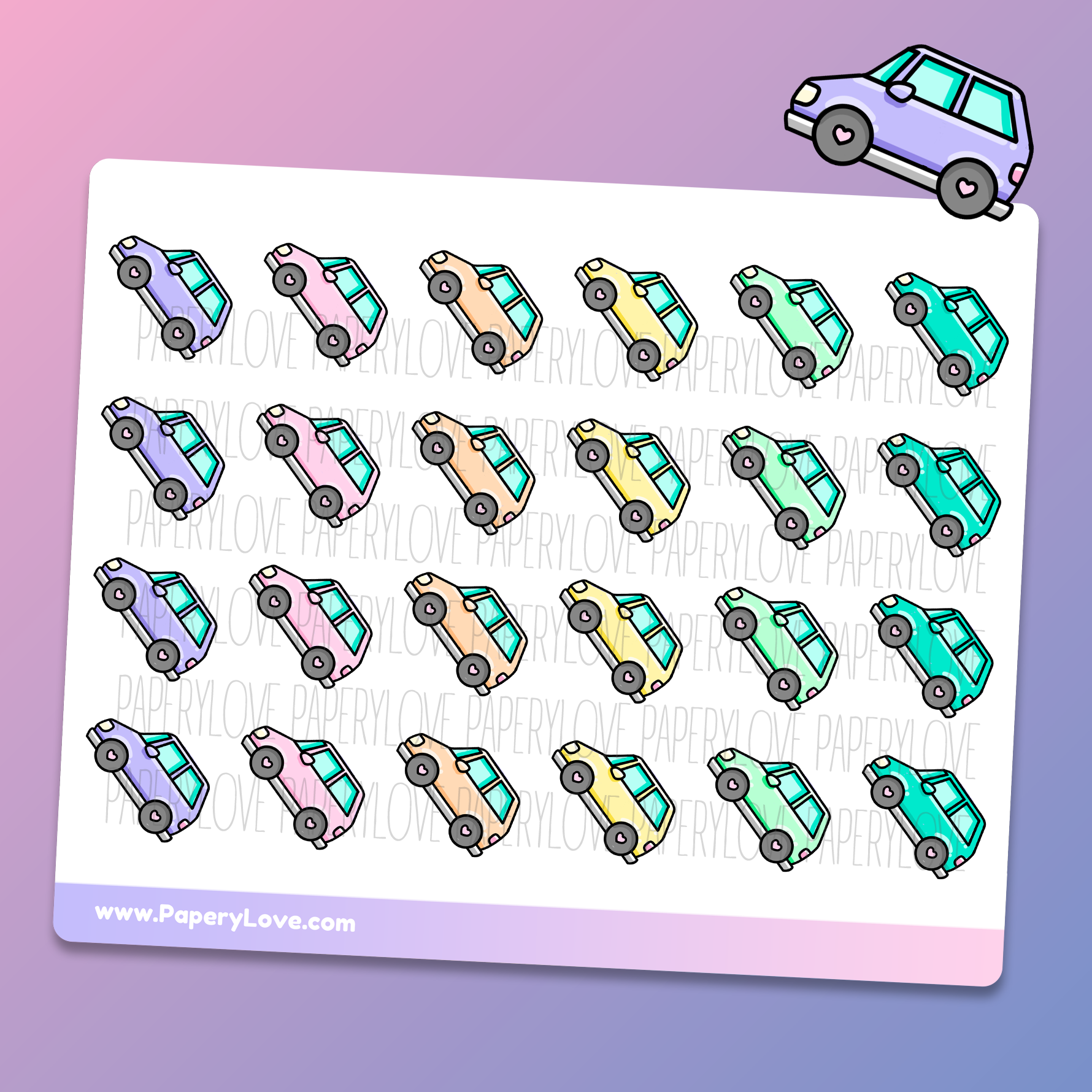 Planner Stickers | Car - PaperyLove