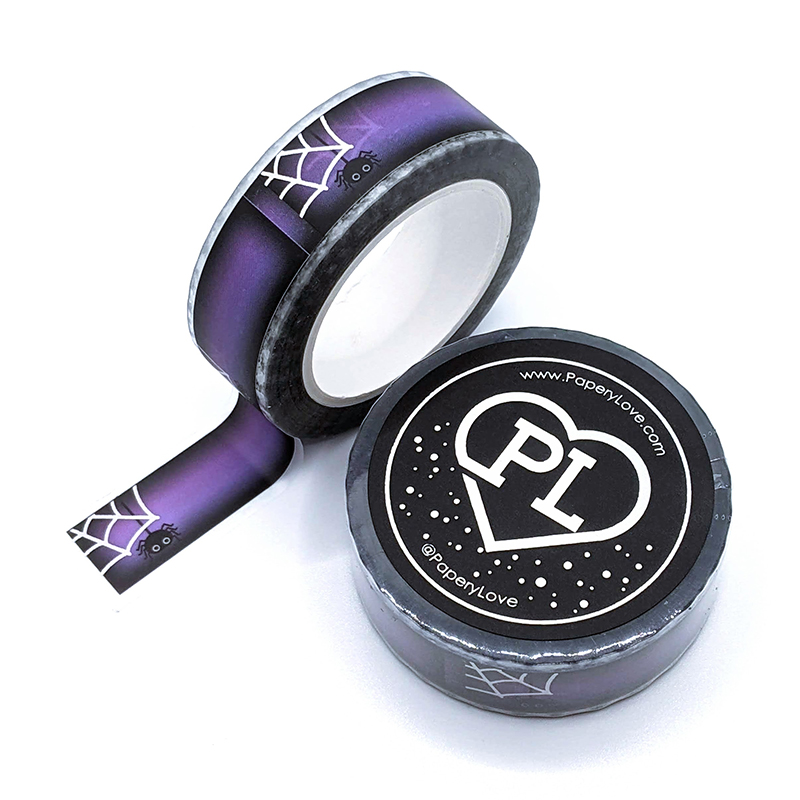 Matte Washi Tape | Spooky Spiders 15mm - PaperyLove