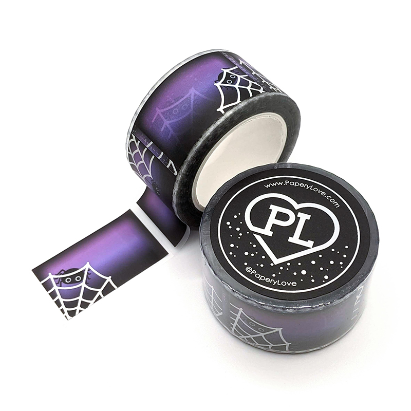 Matte Washi Tape | Spooky Spiders 24mm - PaperyLove